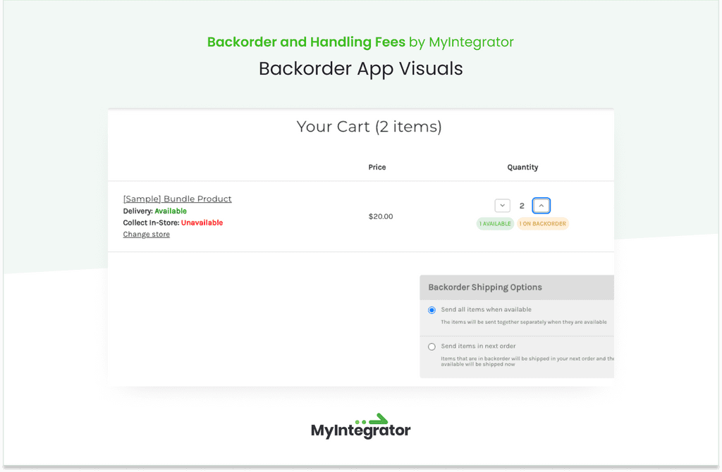 Streamline BigCommerce Backorders and Handling Fees with MyIntegrator's App - MyIntegrator