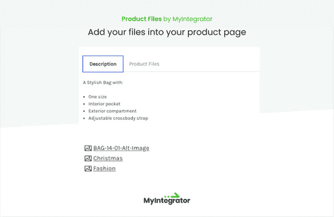 Files for Product Pages - MyIntegrator