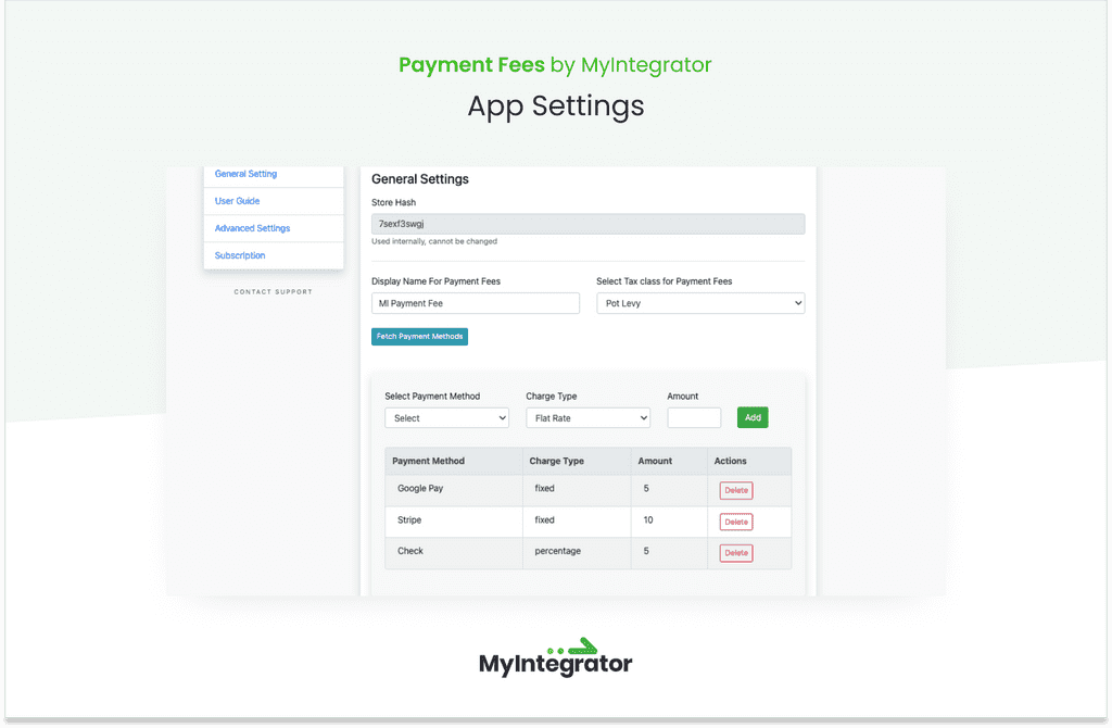 Add Payment Method Fees at Checkout – BigCommerce App - MyIntegrator