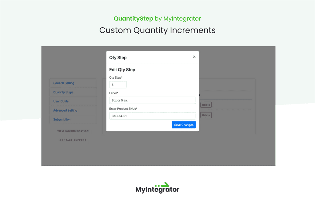 Custom Product Quantity Steps for BigCommerce - MyIntegrator