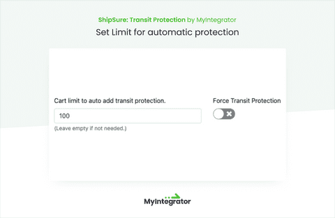 Custom Transit protection Rate for BigCommerce - MyIntegrator
